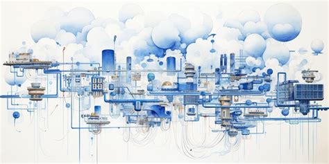 Ai Generated Ai Generative Abstract Geometric Factory Pipeline Industry Drawing Background In