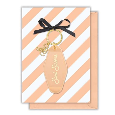Soul Sisters Motel Style Keychain With Greeting Card The Bullish Store