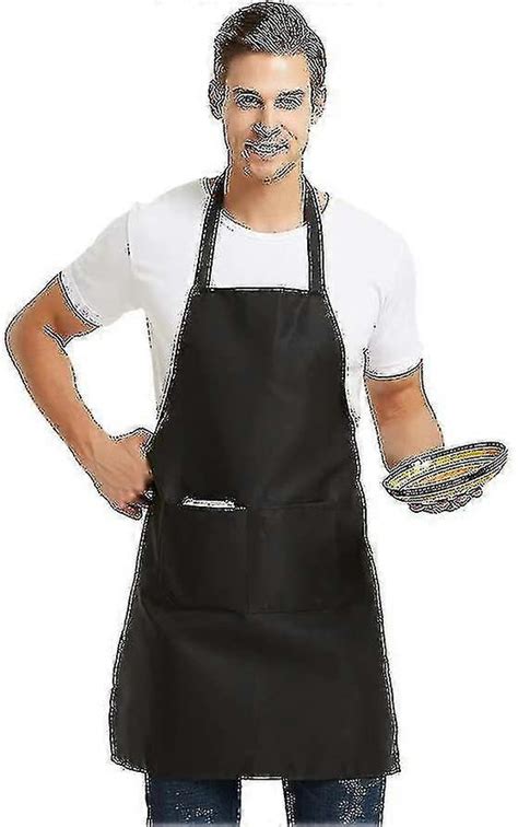 12 Pack Plain Bib Aprons With 2 Pockets Unimercial Apron Bulk Df