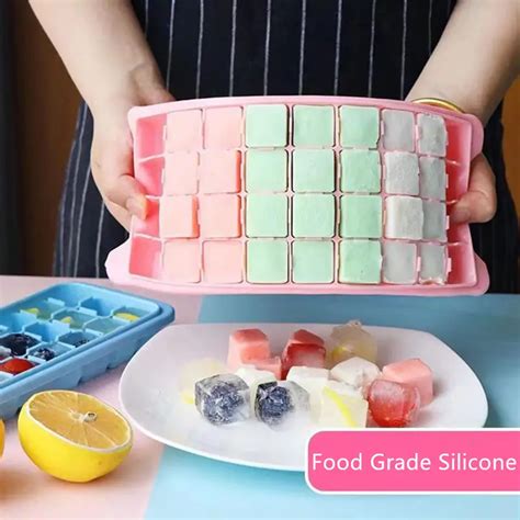 1pc Food Grade Silicone Ice Cube Mold Homemade Ice Cube Box Home
