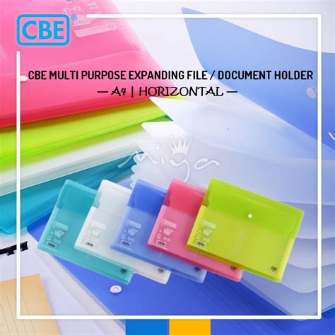 Cbe Multi Purpose Expanding File Document Holder A4 Random Color