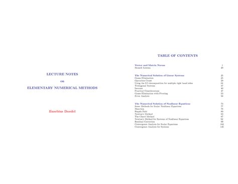 Slides Solutions Lecture Notes On Elementary Numerical Methods