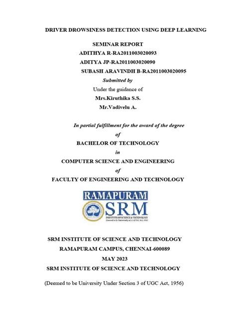 Driver Drowsiness Detection Using Deep Learning Pdf