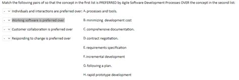 Solved Match The Following Pairs Of So That The Concept In