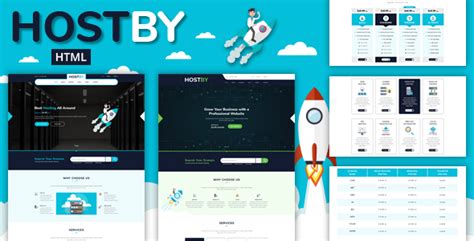 hostby multipage hosting bootstrap4 html template by dazzlersoft