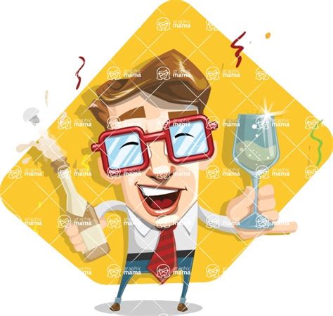 Free Geek Vector Character Set Mr Geekson Cheers GraphicMama
