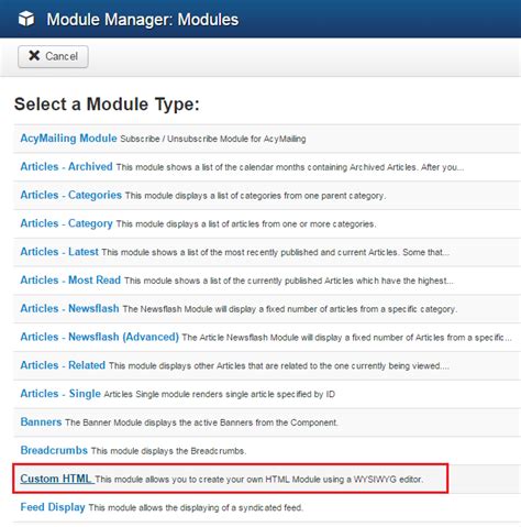 Joomla 3 X How To Add Custom HTML Module Template Monster Help