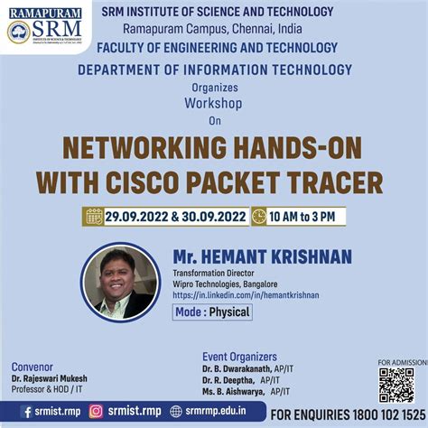 Networking Hands On With Cisco Packet Tracer SRM Ramapuram SRMIST Ramapuram