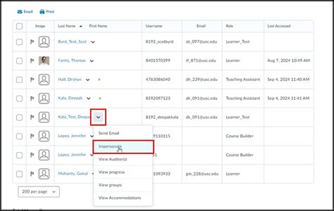 Use The Create A Test Student Widget Usc Brightspace Help Use The Create A Test Student Widget Usc Brightspace Help