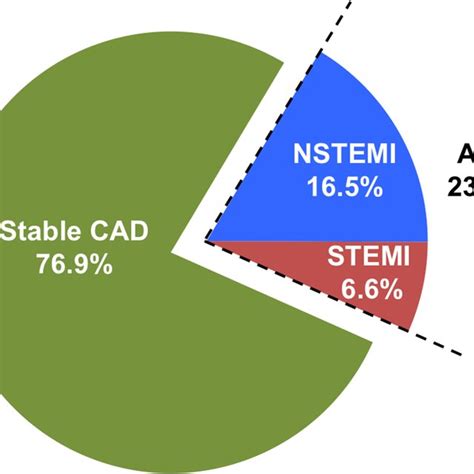 Proportion Of Patients Presenting With Stable Cad And Acs Both Nstemi