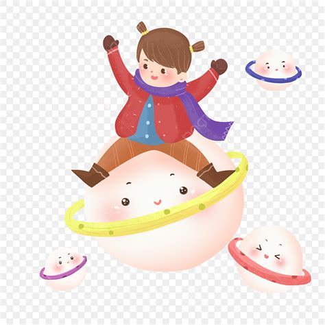 등불 축제 위안 젠 당 원 일러스트 전통 등불 축제 소녀 행성 둥근 아이 Png 일러스트 및 Psd 이미지 무료 다운로드