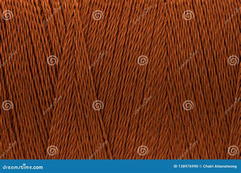 Macro Picture Of Thread Texture Gold Color Background Stock Image