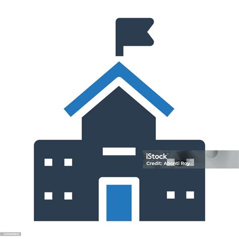 建築教育大樓學校校舍圖示向量圖形及更多卡通圖片 卡通 圖示 城鎮 Istock