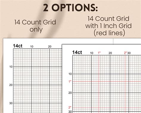 14 Count Graph Paper For Cross Stitch Printable Cross Stitch Grid For