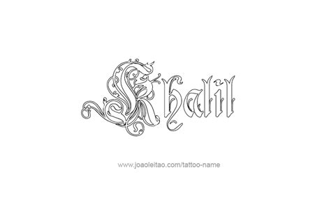 Khalil Name Tattoo Designs