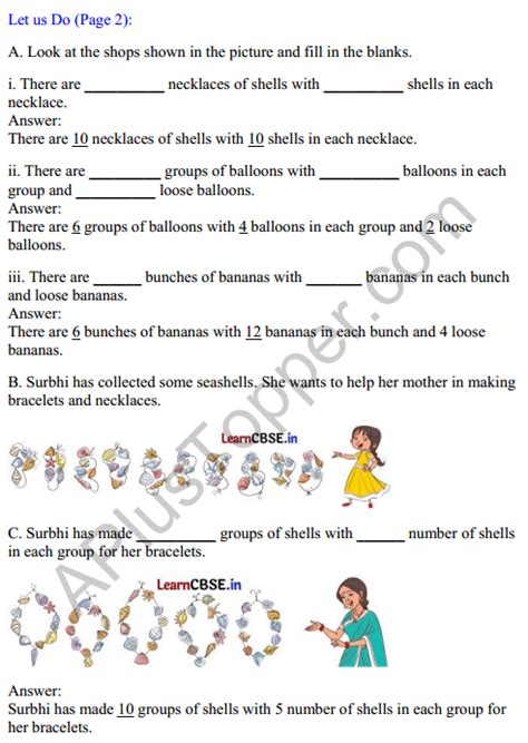 Joyful Mathematics Class 2 Solutions Chapter 1 A Day At The Beach Counting In Groups A Plus
