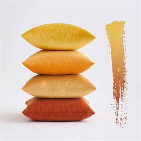 MIULEE Set Of Cushions Pack Cushion Covers Throw Pillow X Inch X Cm Orange Yellow