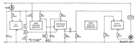 PHASE CONTROLLED DIMMER Light Control Control Circuit Circuit Diagram SeekIC Com