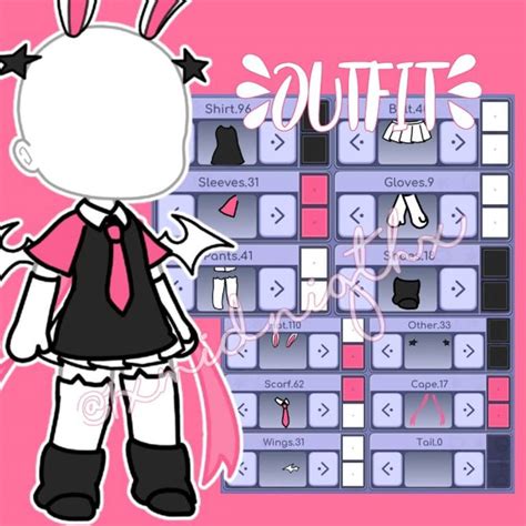 Gacha Life Outfit •~ Karakter Taslakları Club Kıyafetleri Kızlar