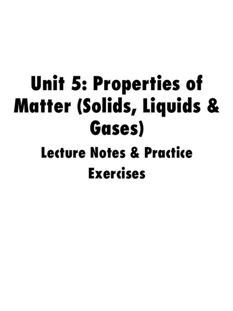 Unit 5 Lecture Notes Practice Exercises School Pdf