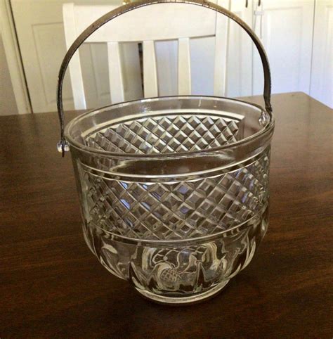 Crystal Ice Bucket Vintage Ice Bucket Ice Bucket With Handle
