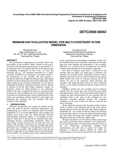 Pdf Minimum Gap Evaluation Model For Multi Constraint In One Dimension