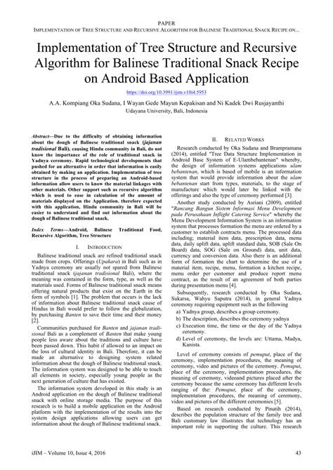 Pdf Implementation Of Tree Structure And Recursive Algorithm For