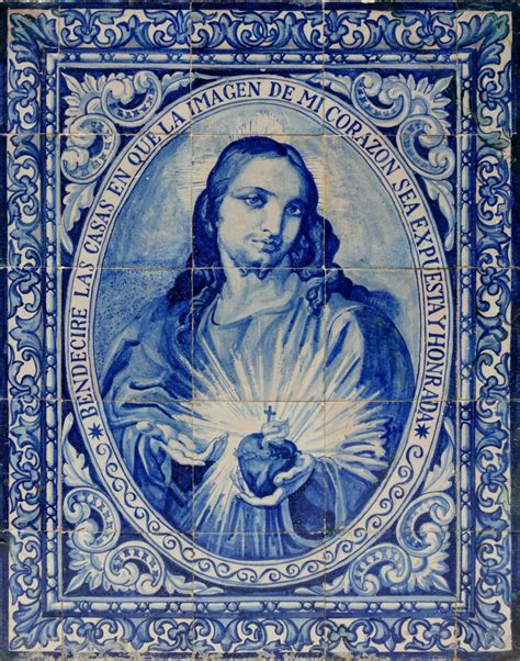 05434 Retablo cerámico Sagrado Corazón de Jesús Colección De Paz