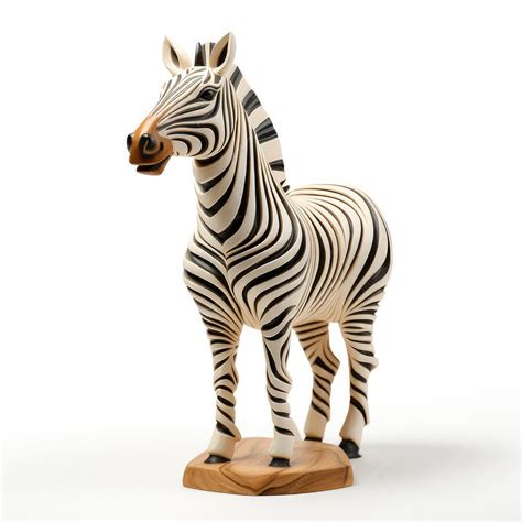 Premium Ai Image Illustration Clay Zebra Sculpture