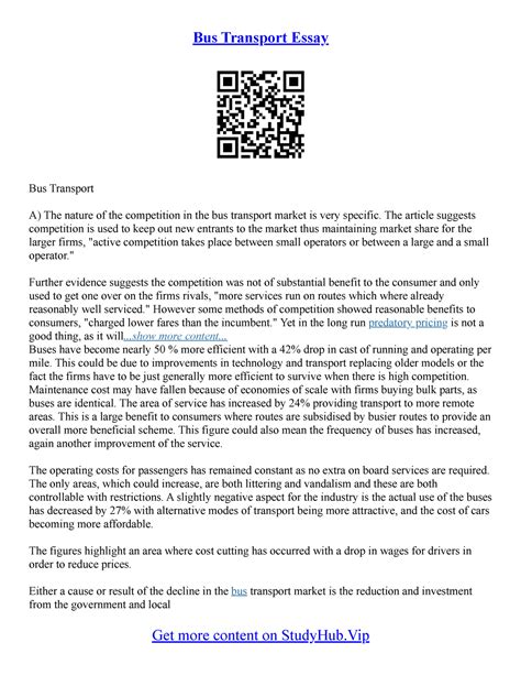 Essay Writting Service Bus Transport Essay Bus Transport A The