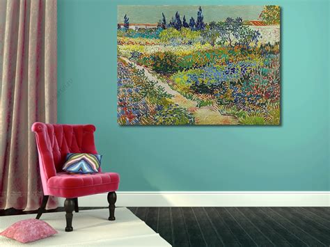 Репродукция картины Сад с цветами Картина маслом на холсте Сад с цветами