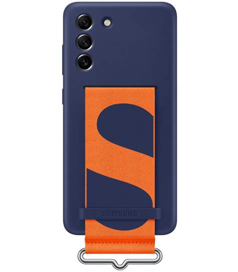 Originalus mėlynas dėklas "Silicone Cover With Strap" Samsung Galaxy ...
