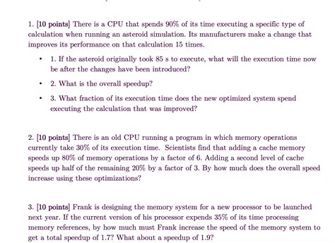 Solved Points There Is A Cpu That Spends Of Its Chegg