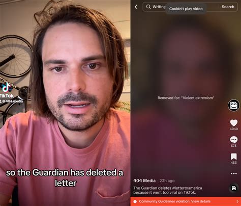 Tiktok Deletes 404 Media Video About The Guardian Deleting Bin Ladens