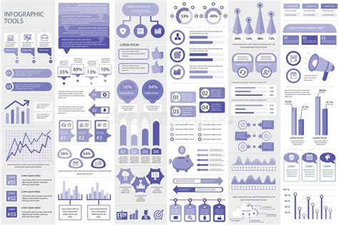 Bundle Infographic Elements Data Visualization Vector Design Template Can Be Used For Steps