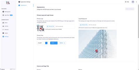 Manage Apps Organization Settings Viktor Documentation