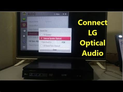 Connect LG TV And Hometheater With Optical Cable How To YouTube