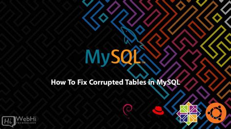 How To Fix Corrupted Tables In MySQL Tutorial Documentation