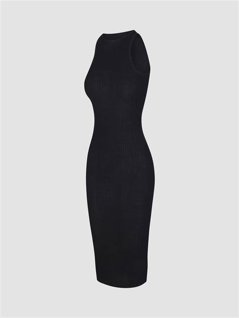 Sheerenity Maxi Column Dress In Black Savage X Fenty