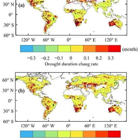 Spatial Distribution Of Trends In Drought Duration A And Drought Download Scientific Diagram