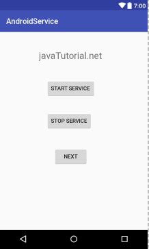 Android Service Example Java Tutorial Network