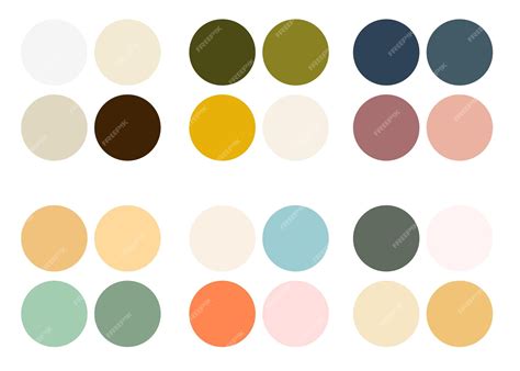 추상 색상 팔레트 가이드 프리미엄 벡터