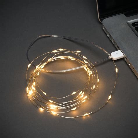 Kerstverlichting Binnen Lampjes 50 Amber Led Soort Lichtsnoer