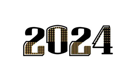 Diseño Dorado Y Negro 2024 Vector PNG dibujos 2024 Dorado Negro PNG