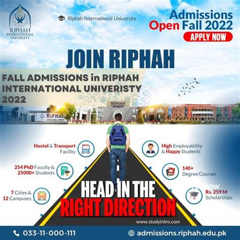 Fall Admissions In Riphah International University Study Intro