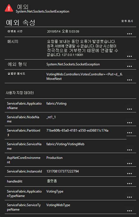 일반적인 Azure Service Fabric 진단 시나리오 Azure Service Fabric Microsoft Learn