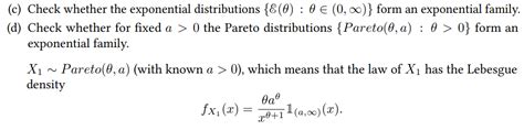 Solved C Check Whether The Exponential Distributions