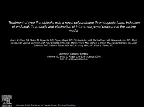 Treatment Of Type Ii Endoleaks With A Novel Polyurethane Thrombogenic