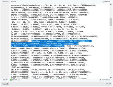 Unable To Locate A POSIXct Object In A Column Of A Data Frame In R