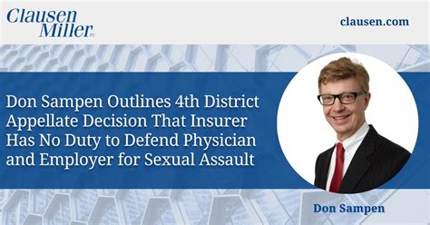 Clausen Miller Pc On Linkedin No Coverage For Sex Misconduct Despite